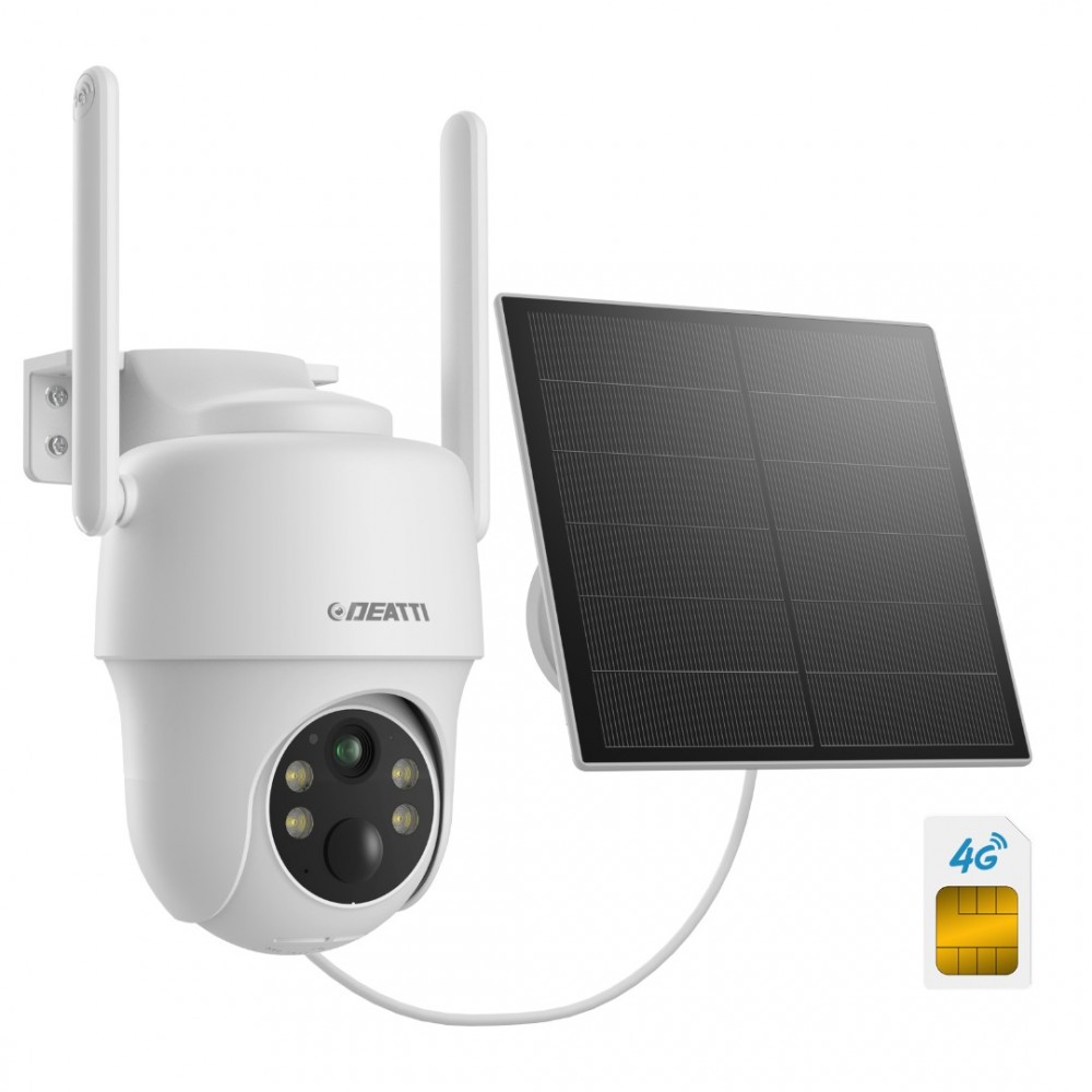 DEATTI 2K 4G LTE/3G GSM Surveillance Camera Outdoor Battery with SIM Card