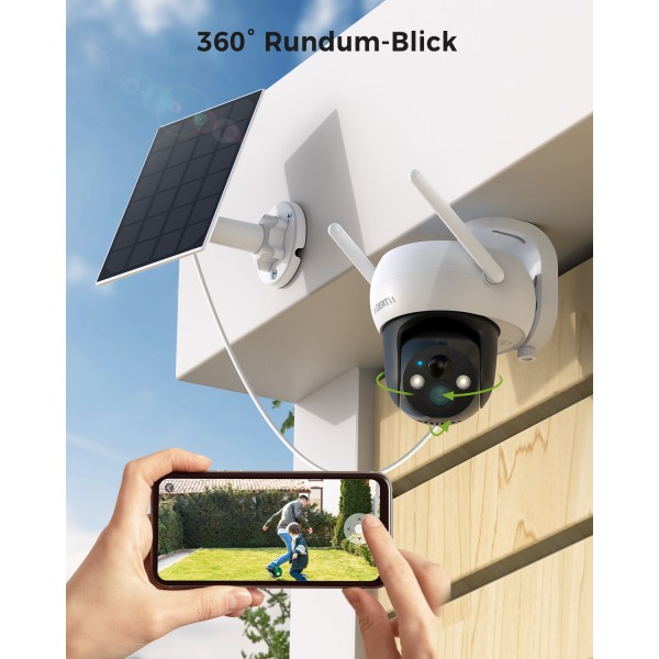 DEATTI Security Camera Wireless Outdoor, 2K Solar Security Camera ...