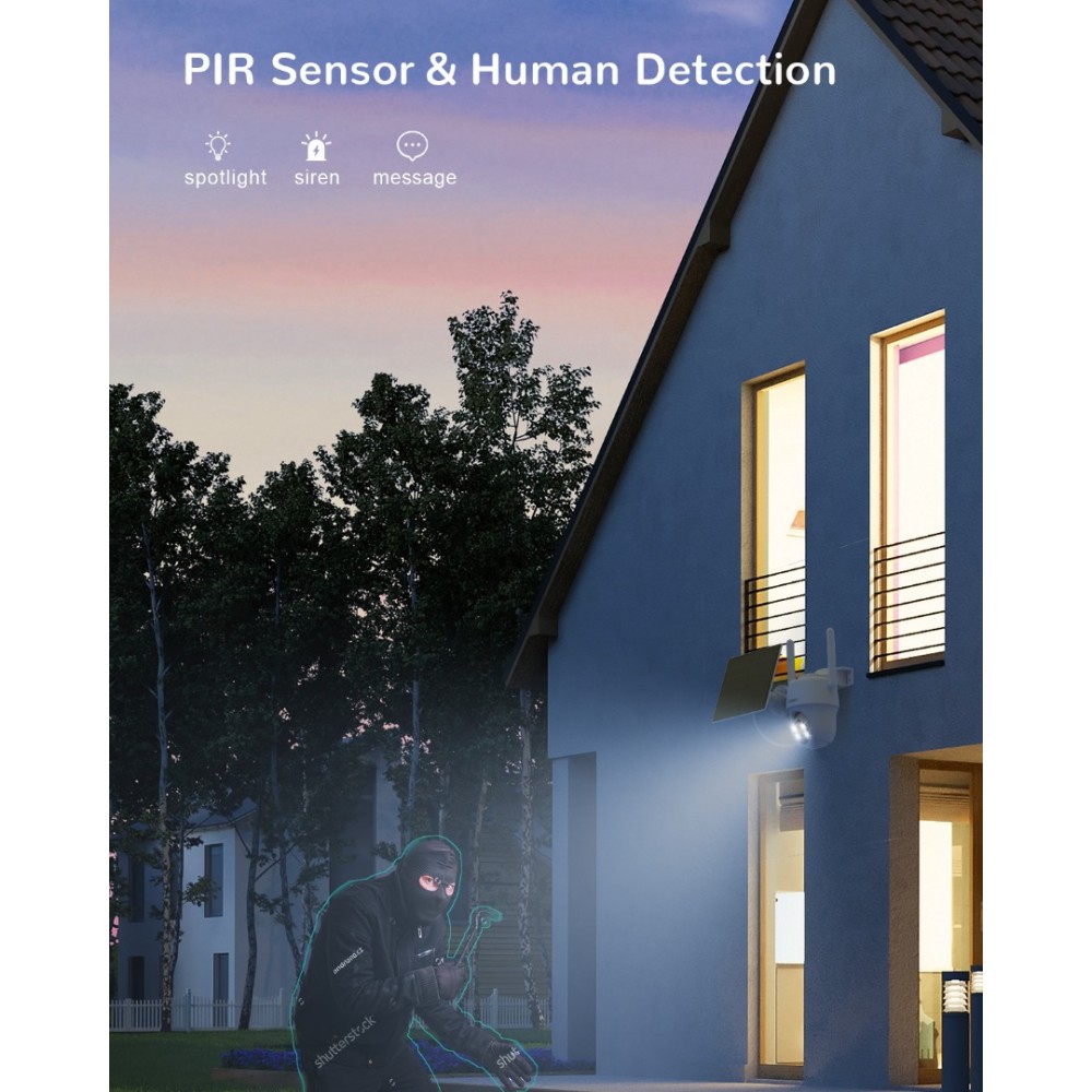 DEATTI 2K 4G LTE/3G GSM Surveillance Camera Outdoor Battery with SIM Card